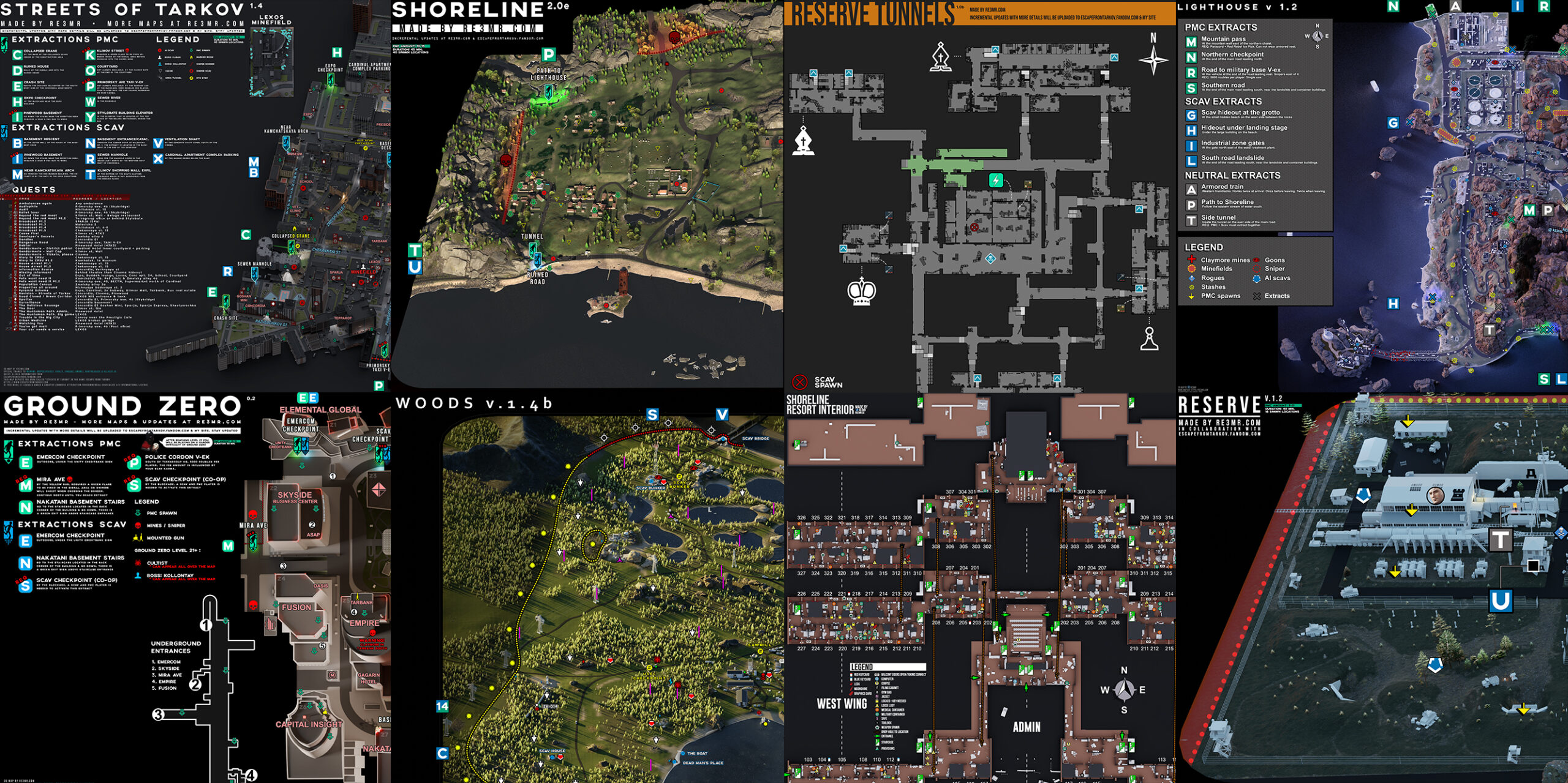 re3mr Escape from Tarkov maps & 3D portfolio